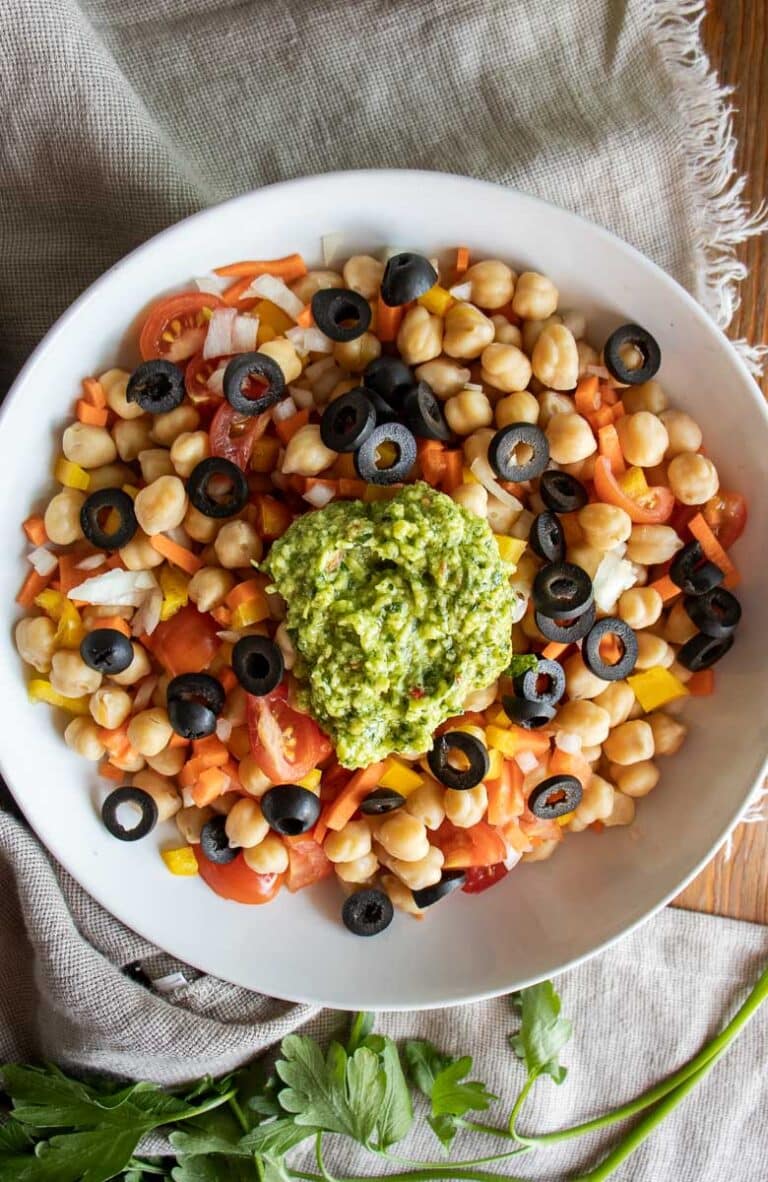 Chickpea Salad With Avocado Dressing