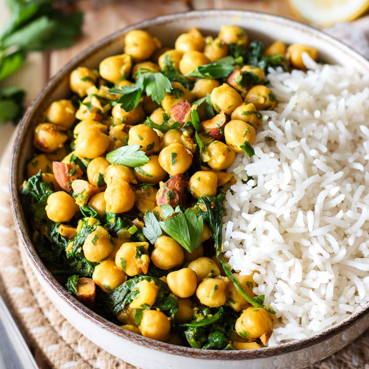 Really Good Coconut Chickpea Rice